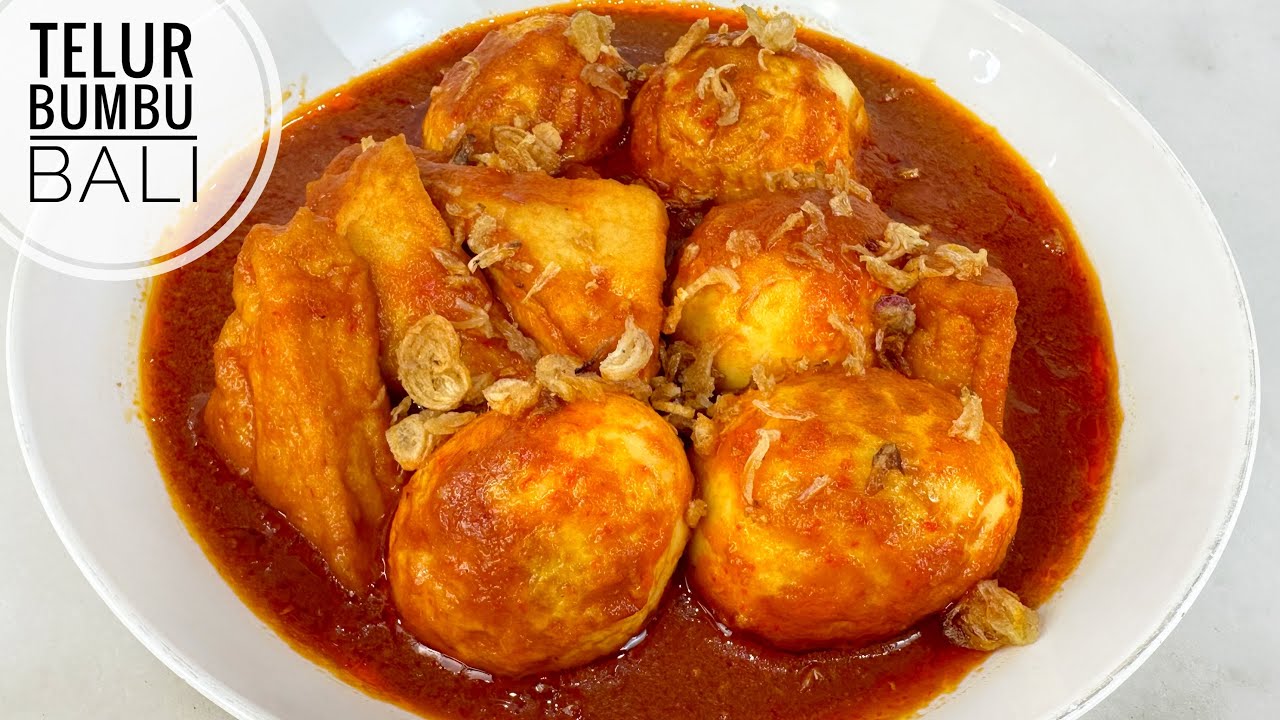 RESEP TELUR BUMBU BALI KHAS JAWA TIMUR SUPER DUPER LEKOOOH BUMBUNYA - YouTube