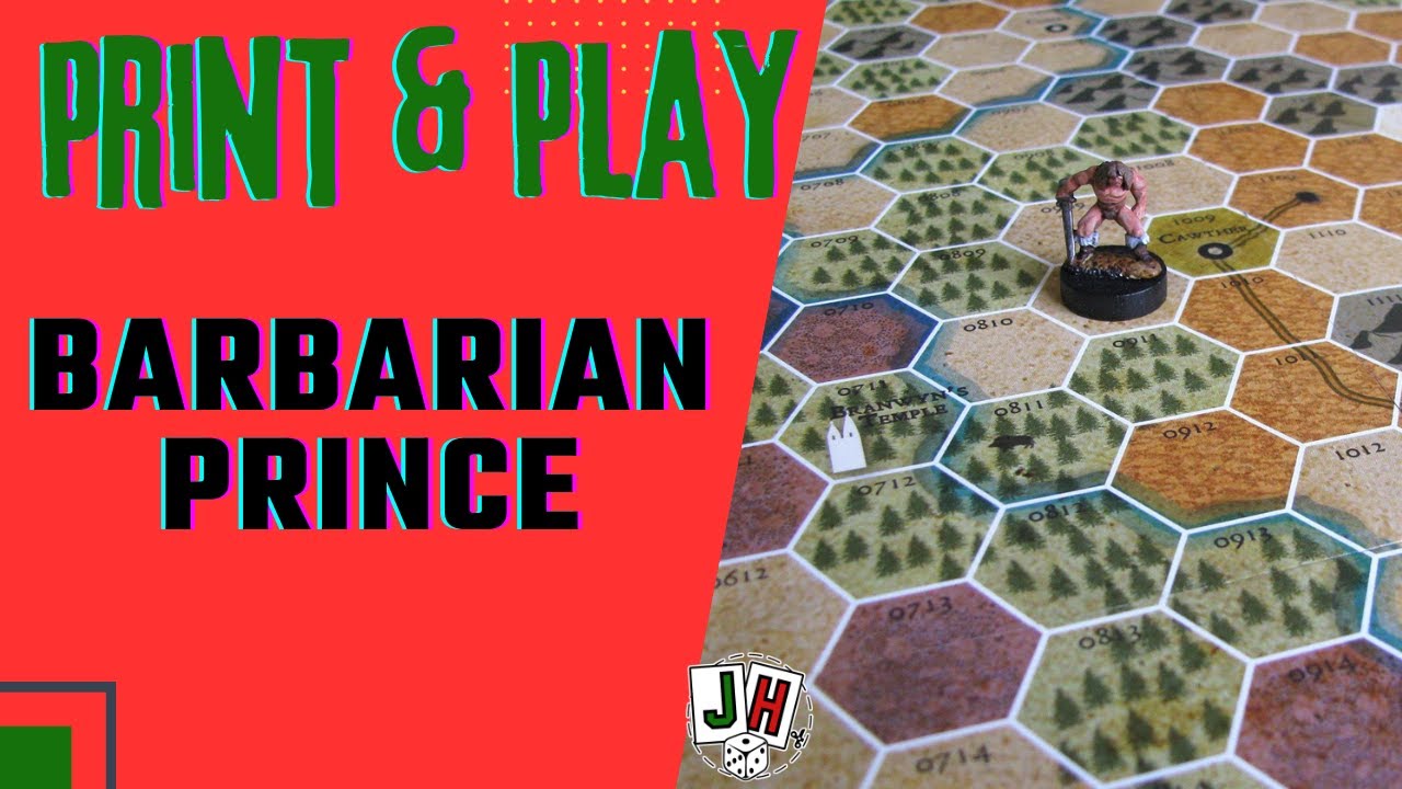 Barbarian Prince - Print and Play - Joquinhos Hard - YouTube