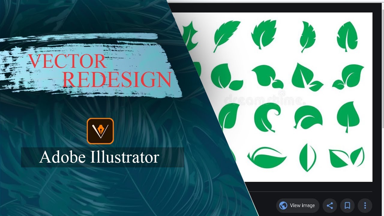 Vector redesigning by Adobe Illustrator with using #Pen Tool - YouTube