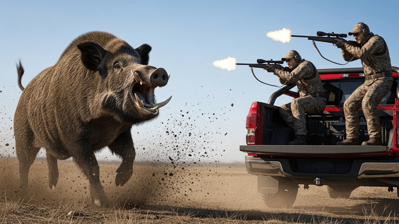 A Ferocious Boar Charges the Hunter – Will He Survive the Deadly Clash ...