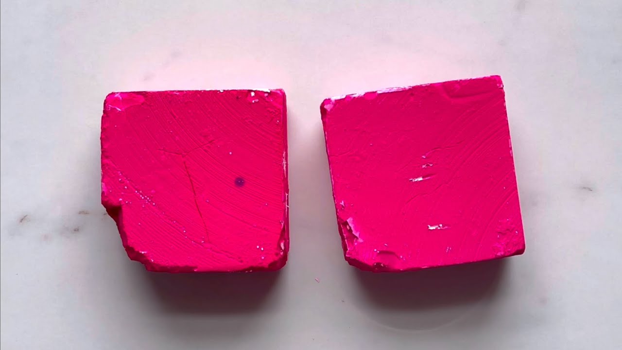 Hot Pink Soft and Fluffy gym chalk blocks - YouTube