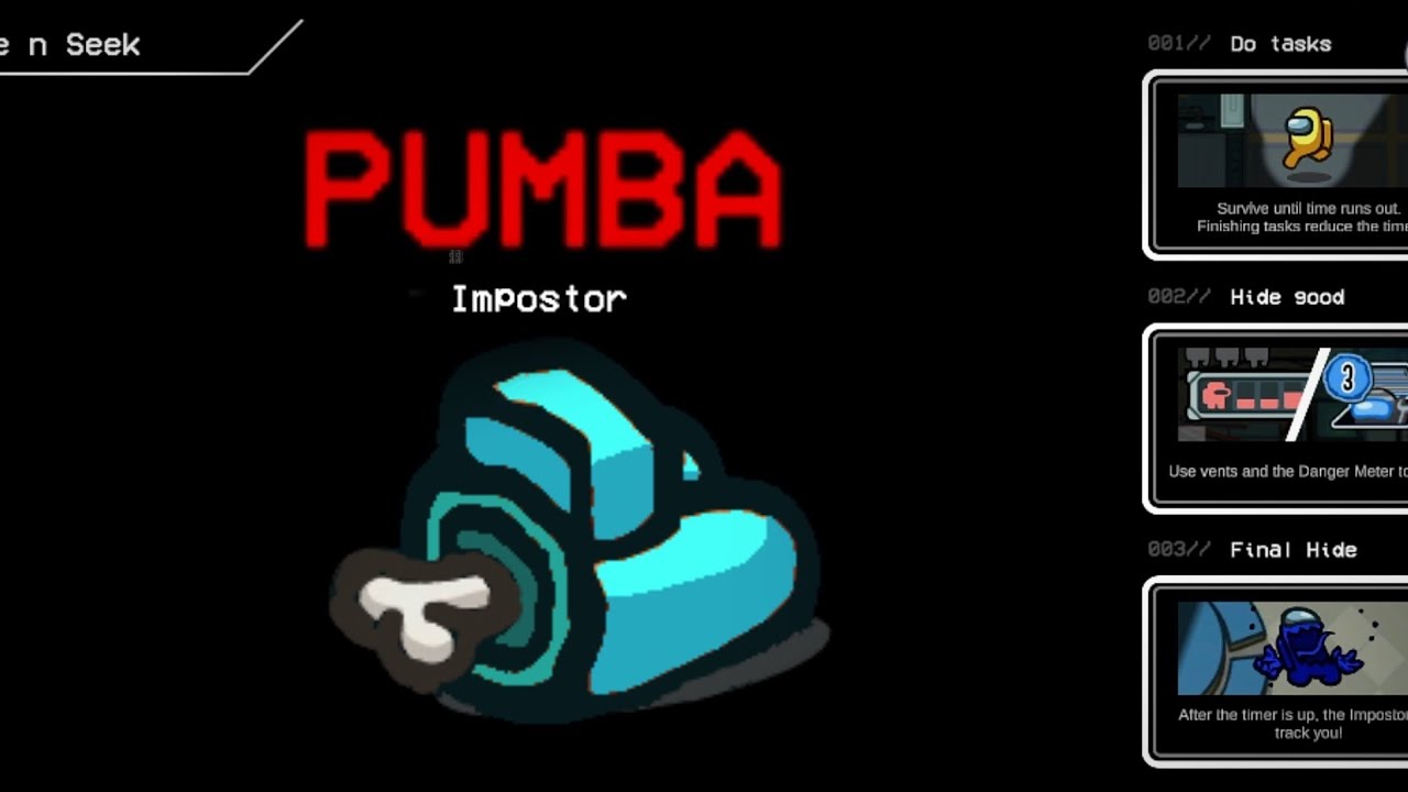 PUMBA Impostor in Among Us Hide N Seek Gameplay as a Hider - YouTube
