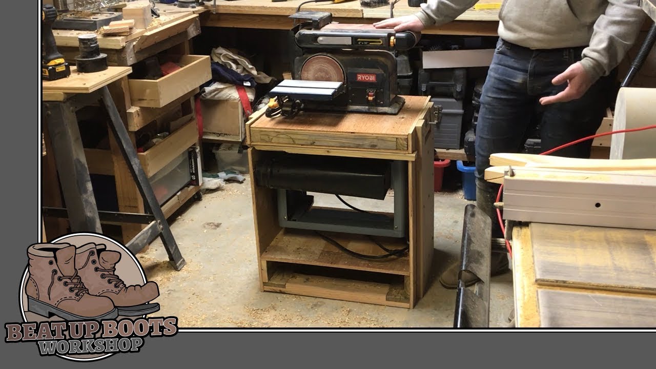 Scrap-Built Flip-Top Tool Stand - Beat Up Boots Workshop - YouTube
