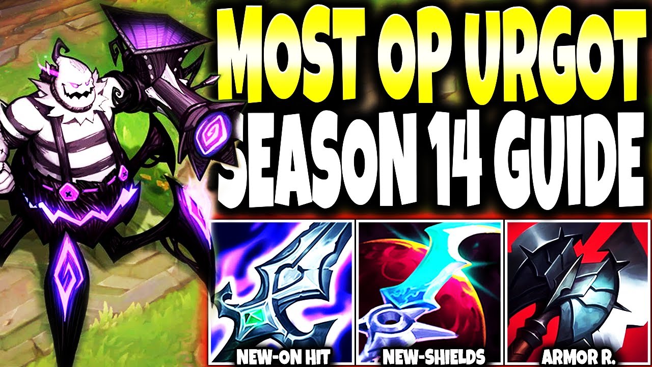 Is this the Most OP Season 14 URGOT BUILD GUIDE??! ON-HIT, 3x SHIELDS ...