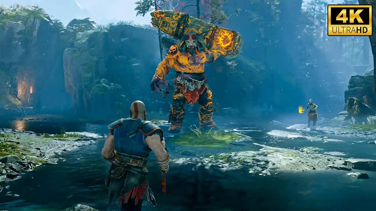 God of War Ragnarok Kratosvs Fenrir Realistic Gameplay 4k Video god of ...
