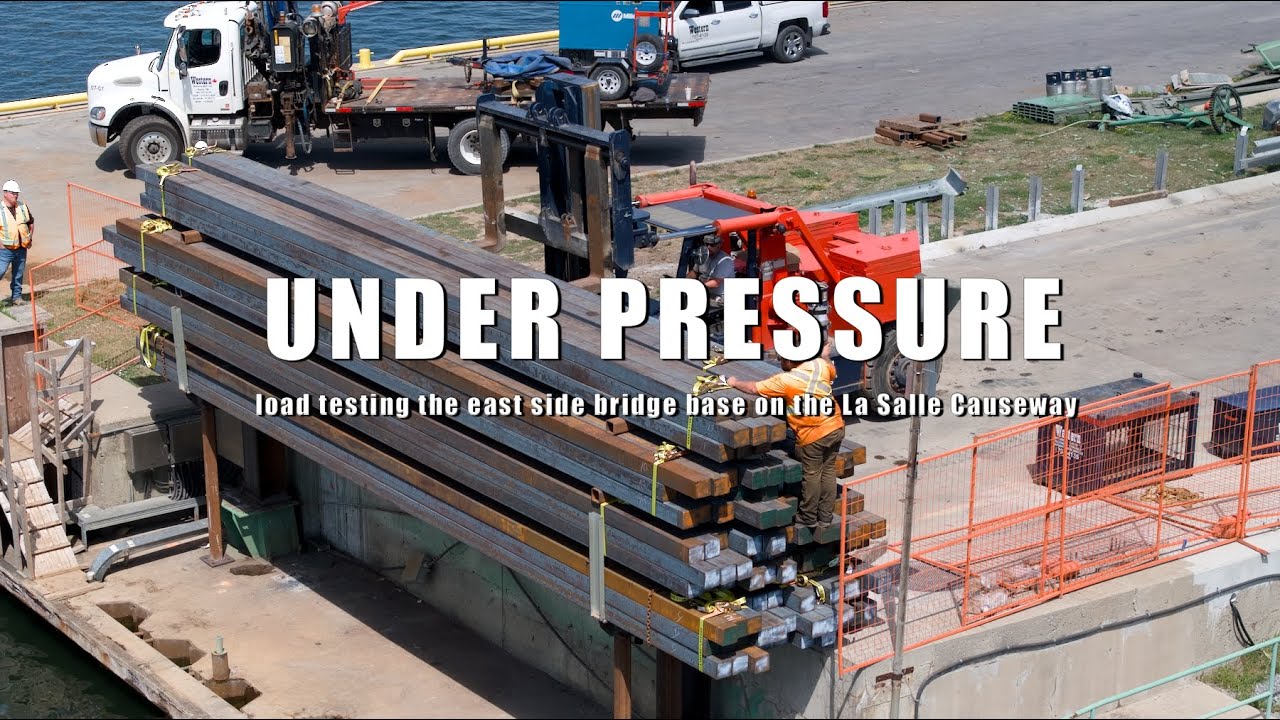 Under Pressure - load testing the east side bridge base on the La Salle ...
