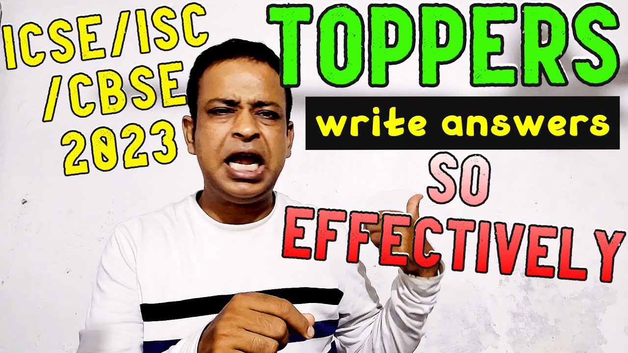 ICSE/ISC 2023 Board Exams | Toppers' Papers to 100% Complete Marks ...
