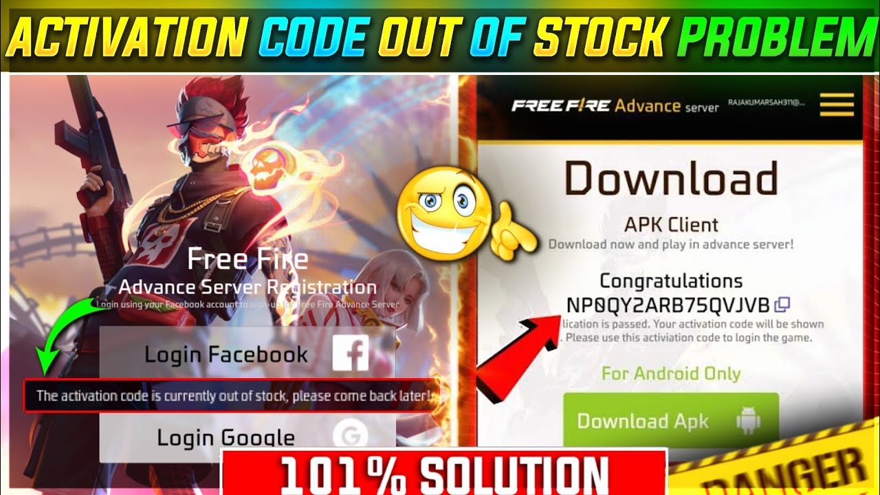 FF ADVANCE SERVER ACTIVATION CODE OUT OF STOCK || ACTIVATION CODE OUT ...