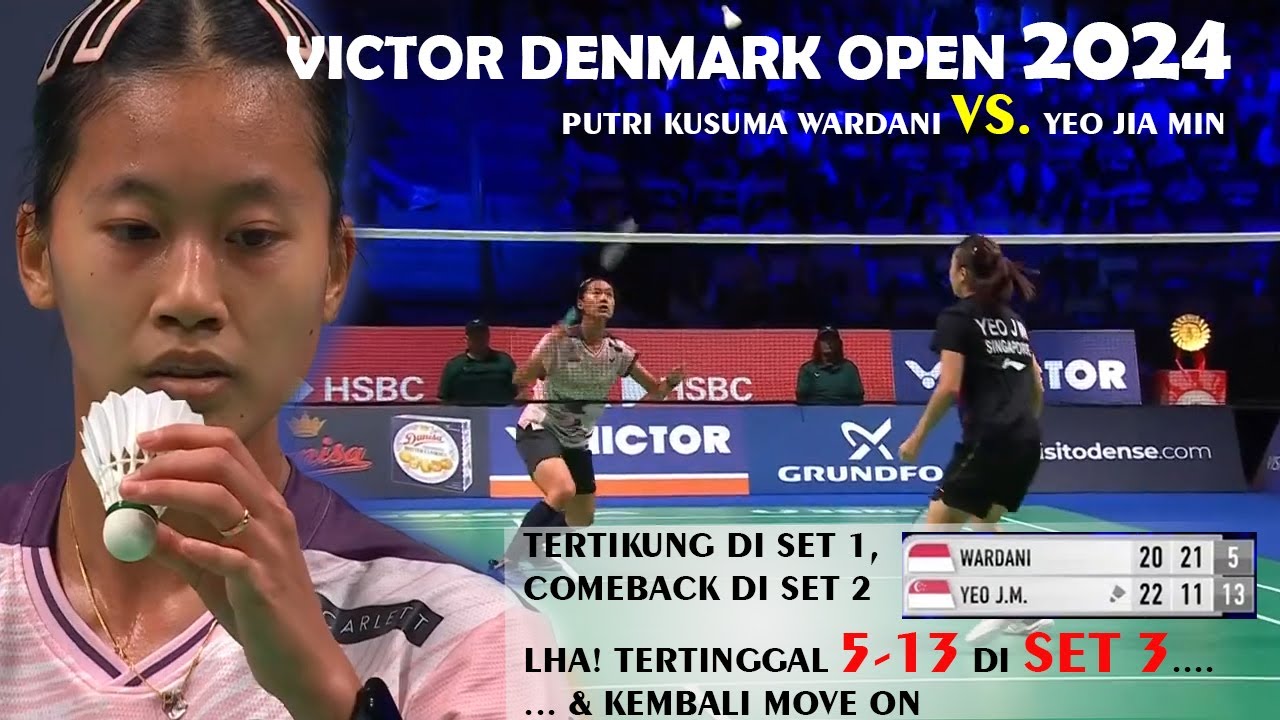 VICTOR Denmark Open 2024 * Putri Kusuma Wardani vs. Yeo Jia Min - YouTube