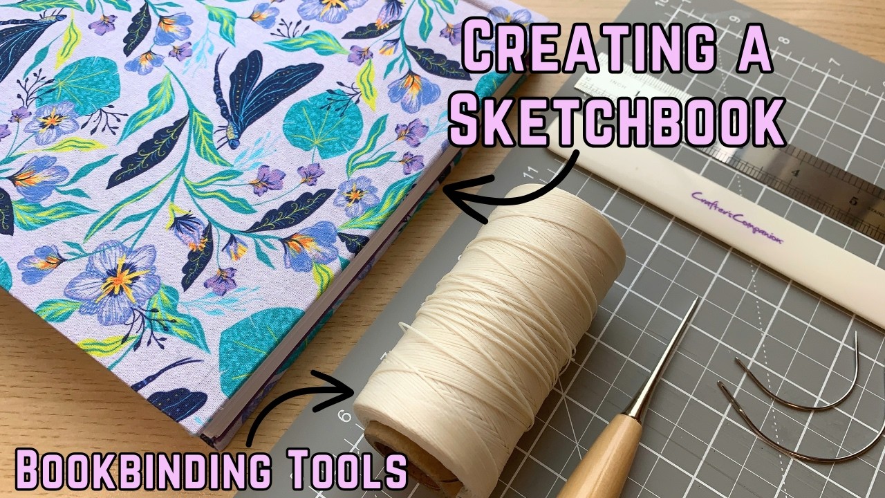 Creating my own sketchbook | Bookbinding for the first time📕🪡 - YouTube