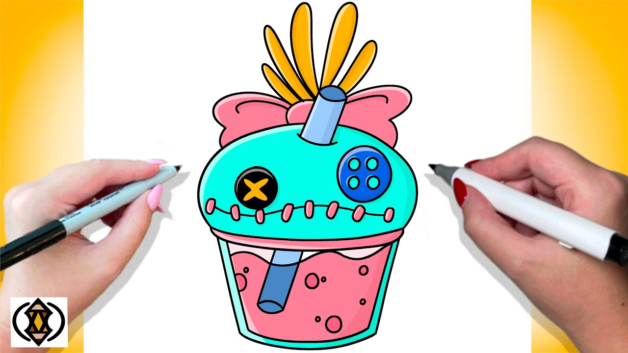 How To Draw A Scrump Drink Cup | Cute Easy Drawing Tutorial - YouTube