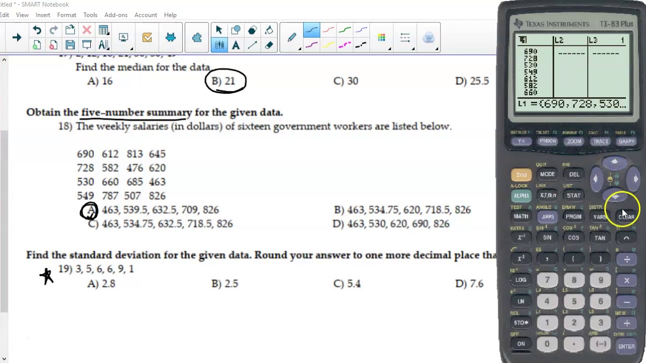 Calculator Help for Final (MAT143 FA19) - YouTube