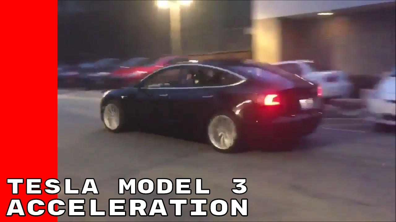 Candidate Version Of Tesla Model 3 Acceleration - YouTube