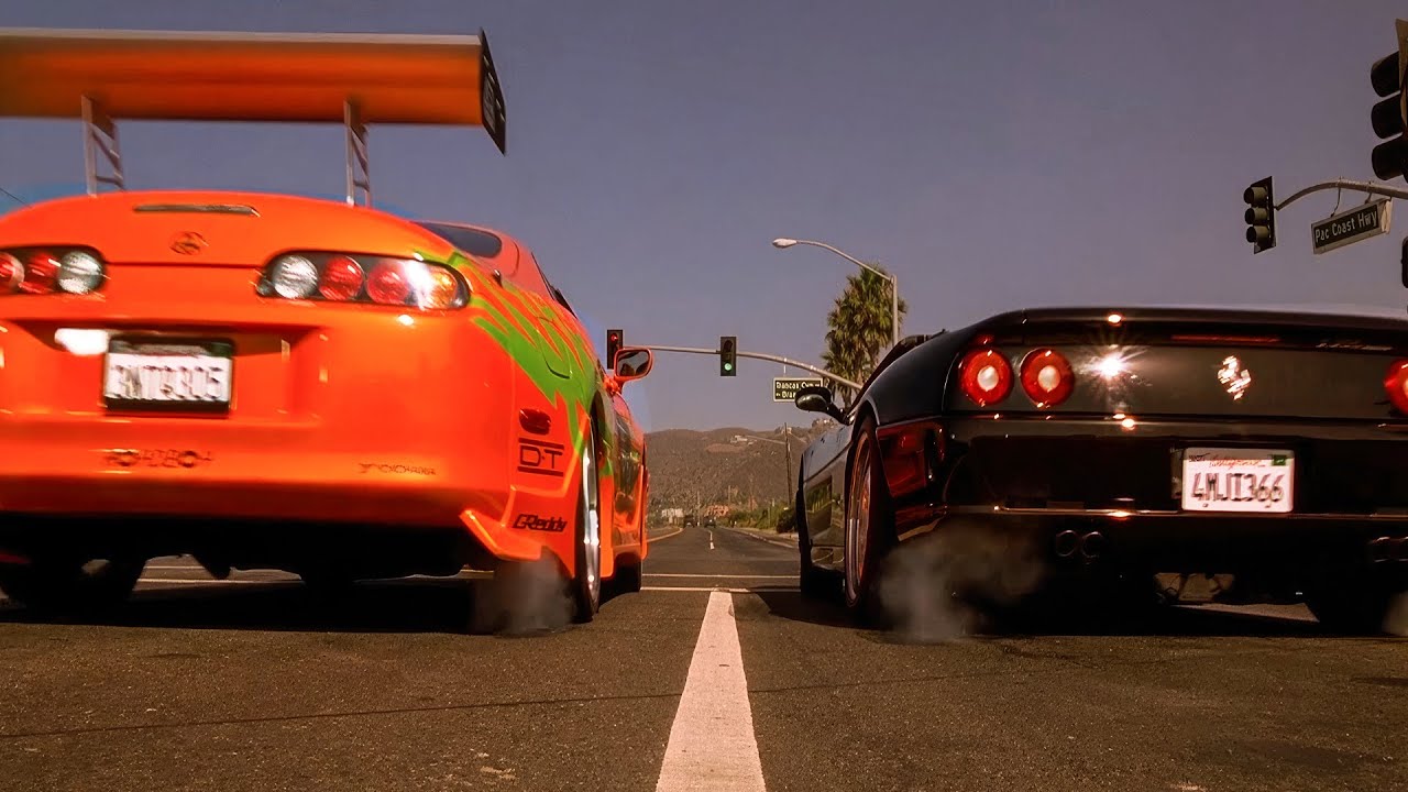 Brian on Toyota Supra vs Ferrari: THE FAST AND THE FURIOUS Clip (2001 ...