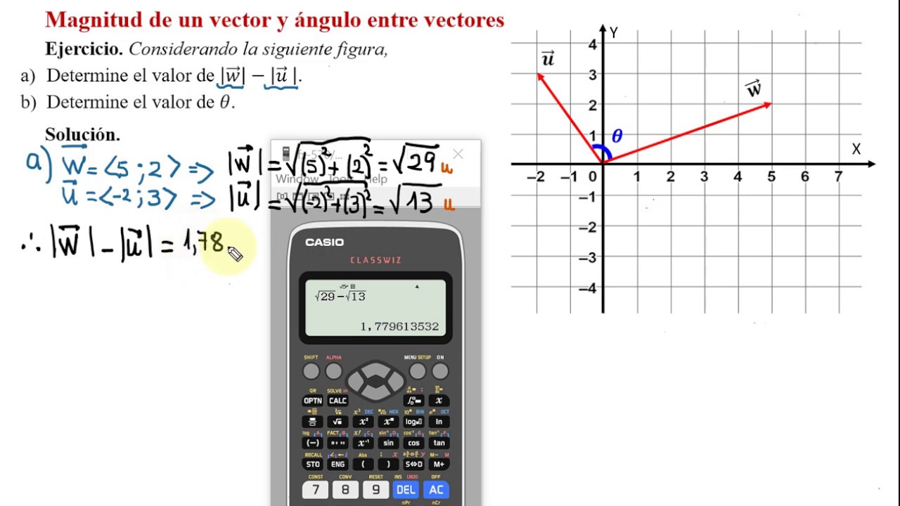MAGNITUD DE UN VECTOR, DIRECCIÓN Y ANGULO ENTRE VECTORES - YouTube