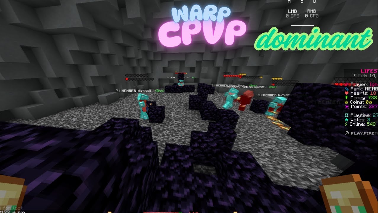 Dominating Warp Cpvp in Fire mc || ft. PSD1 | - YouTube