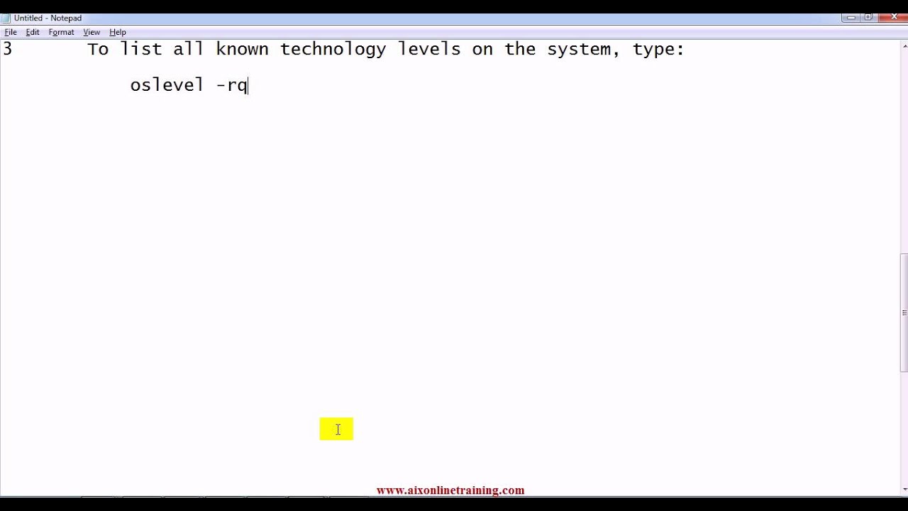 oslevel command - YouTube