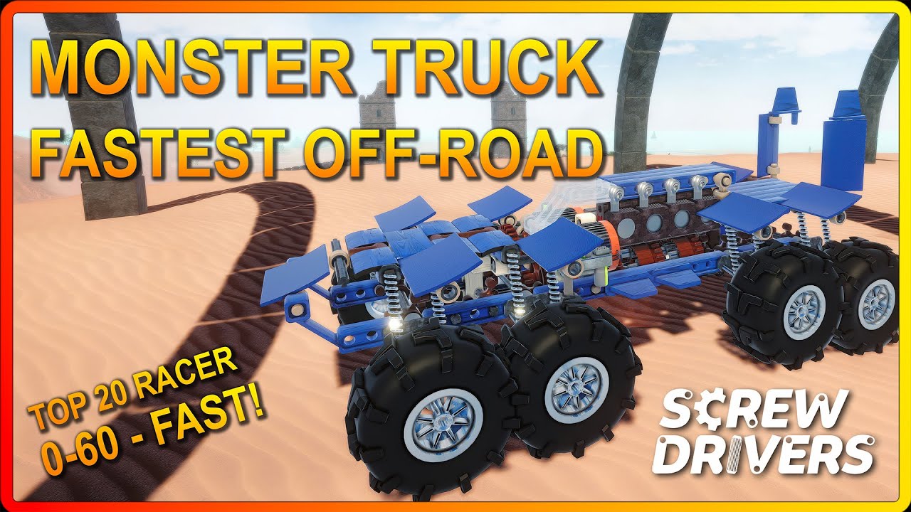 Record-Breaking Off-Road Monster Truck - SUPER SPEED In Screw Drivers ...