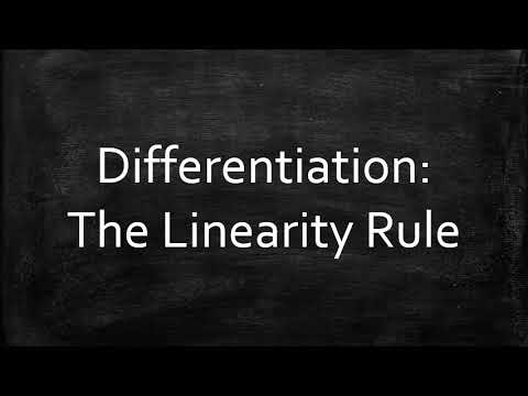 Differentiation: The Linearity Rule - YouTube