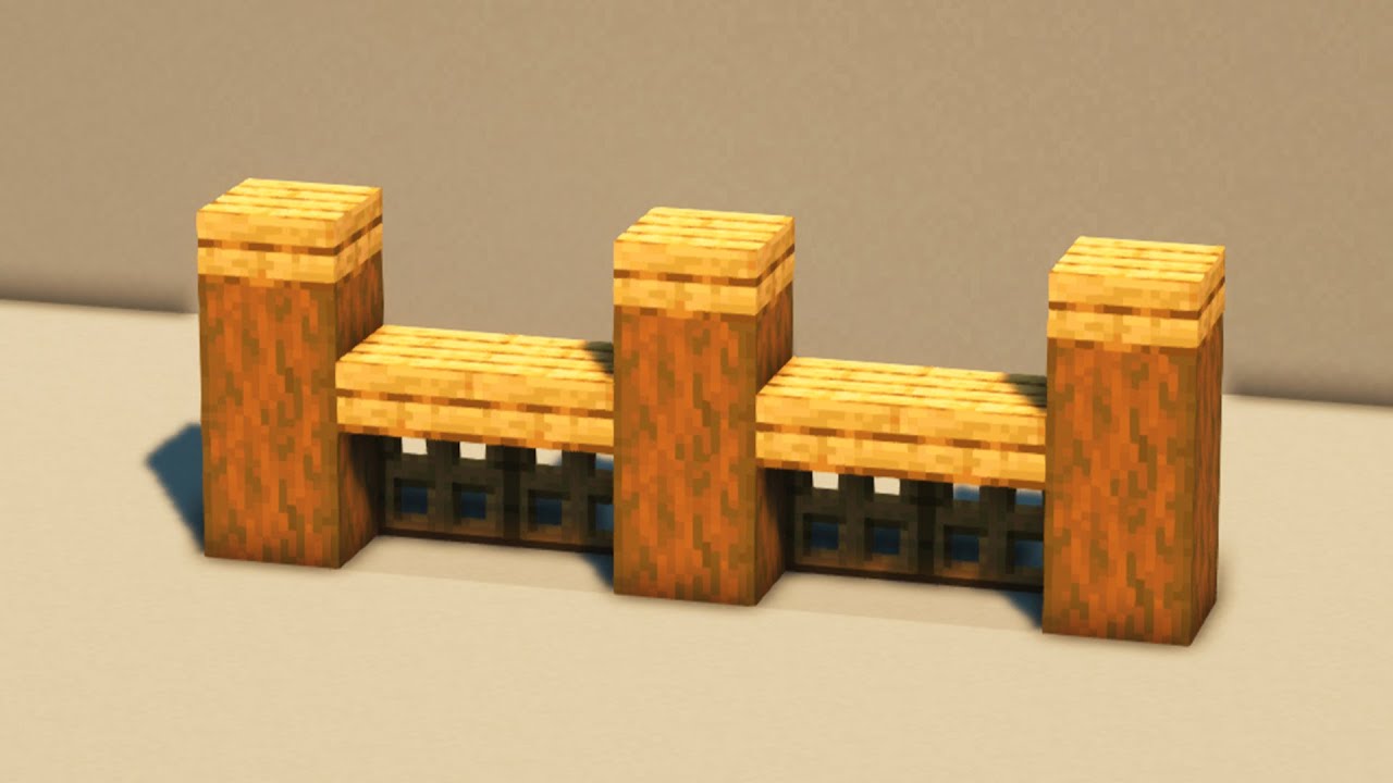 Simple Wooden Fence In Minecraft - YouTube