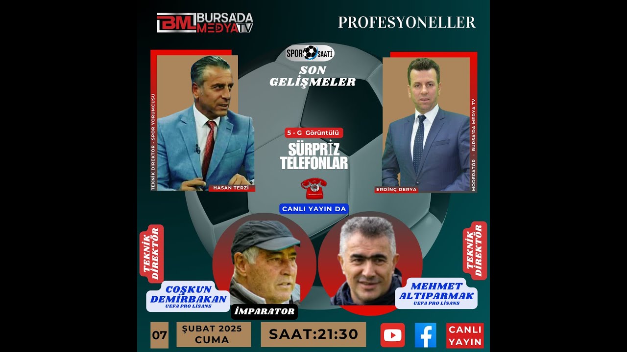 Bursa'da Medya Canlı Yayınında konuklarımız Hasan TERZi, Coşkun ...