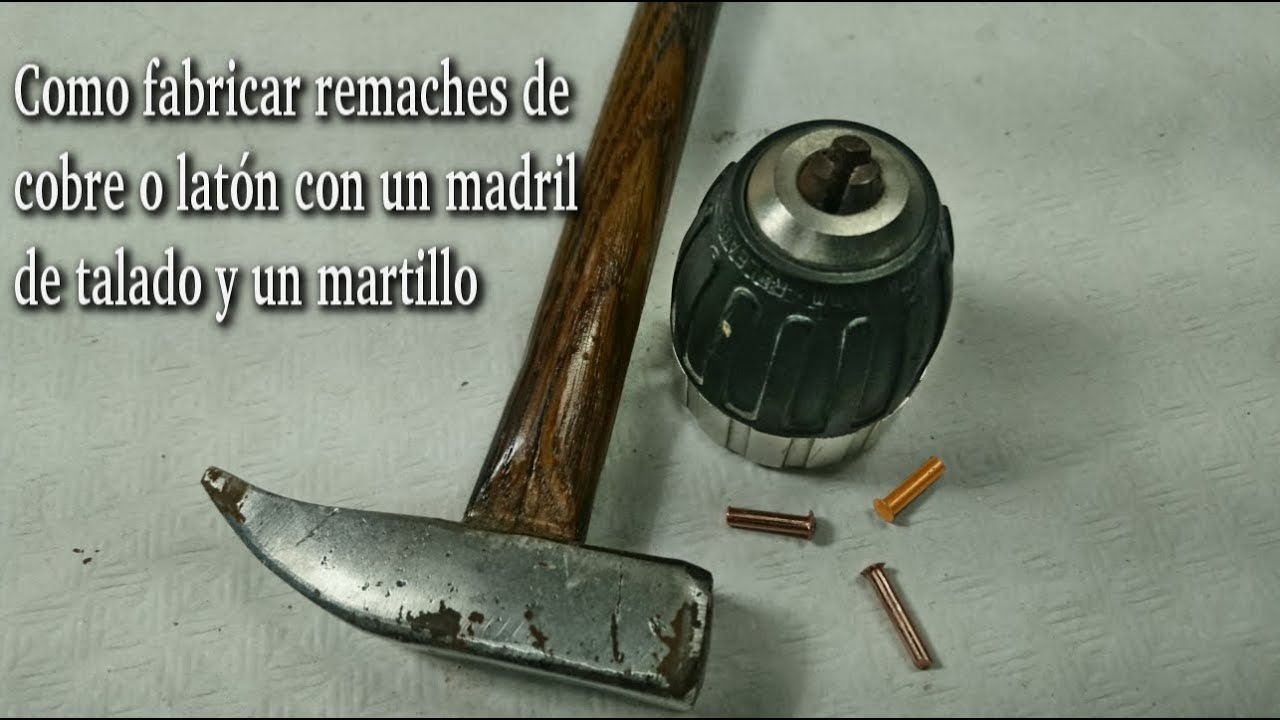 Como hacer remaches de golpe en cobre o latón con un madril de talado y ...