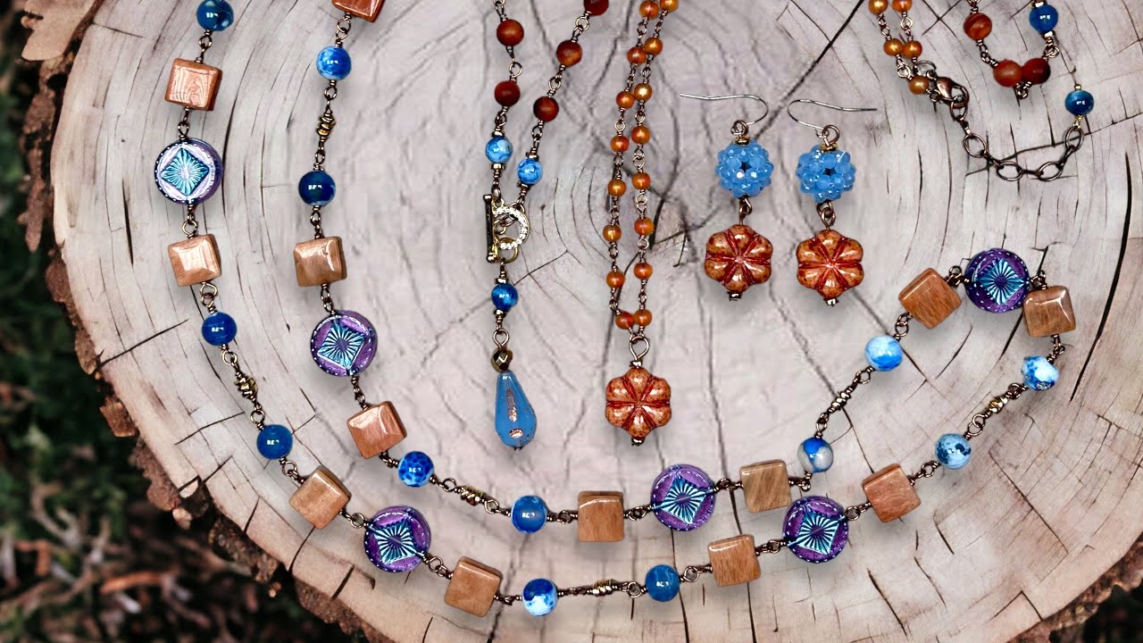 Layered Necklace Set Plus Earrings | How to Make | Didi’s Deluxe Bead ...