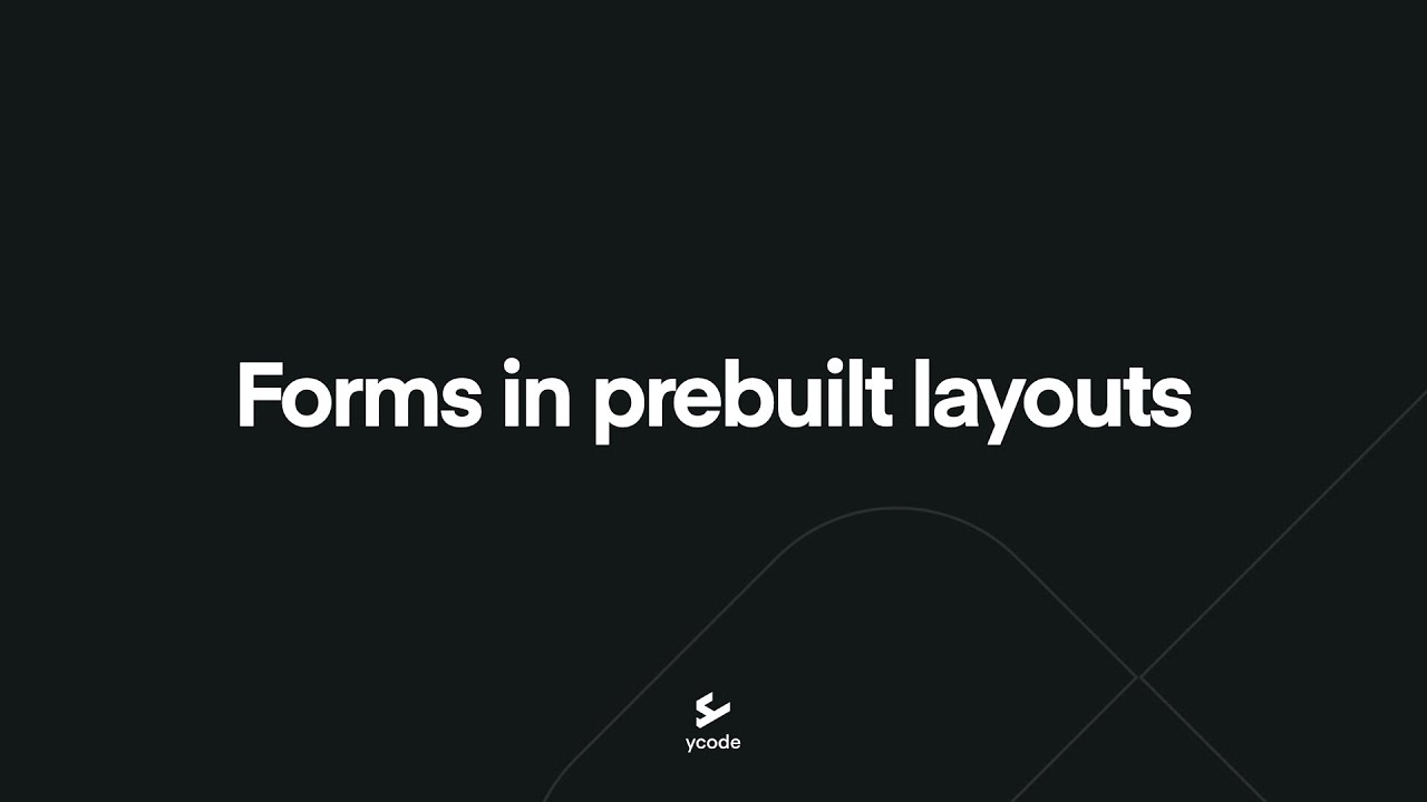 Update: Forms in prebuilt layouts - YouTube