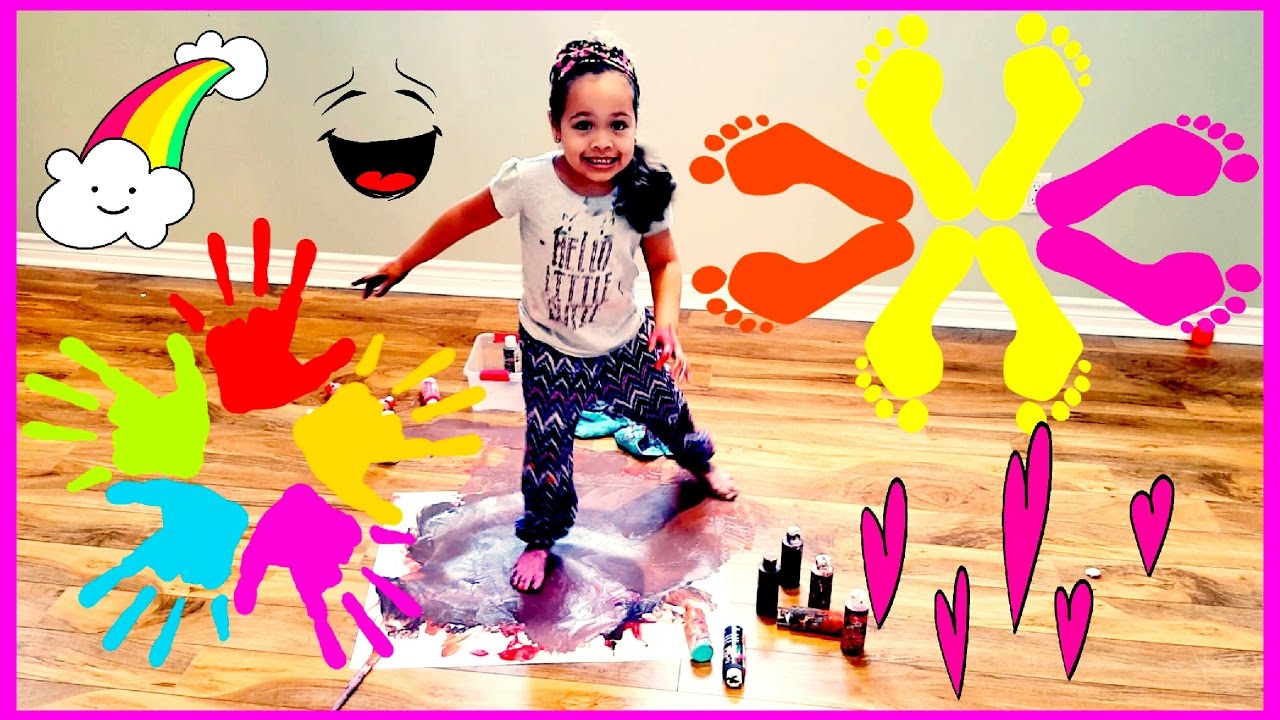 learning colors,mixing colors using hands and feet fun kids activities ...