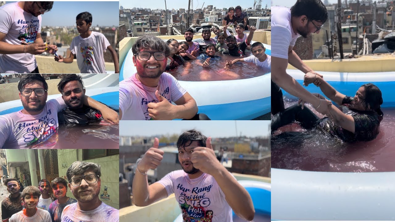 Holi 2024 || Happy Holi || Holi in Swimming pool || Holi vlog || # ...