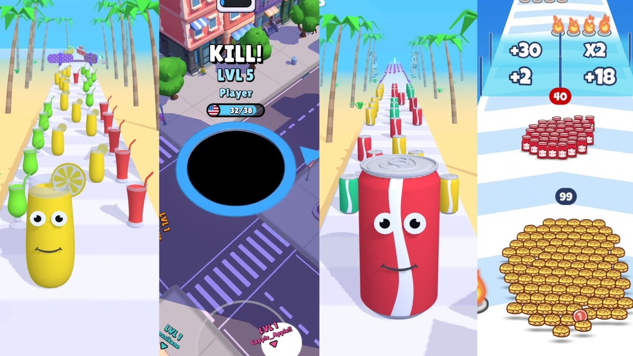 Juice Run | Hole.io | Food Run - Gameplay Walkthrough (Android iOS ...