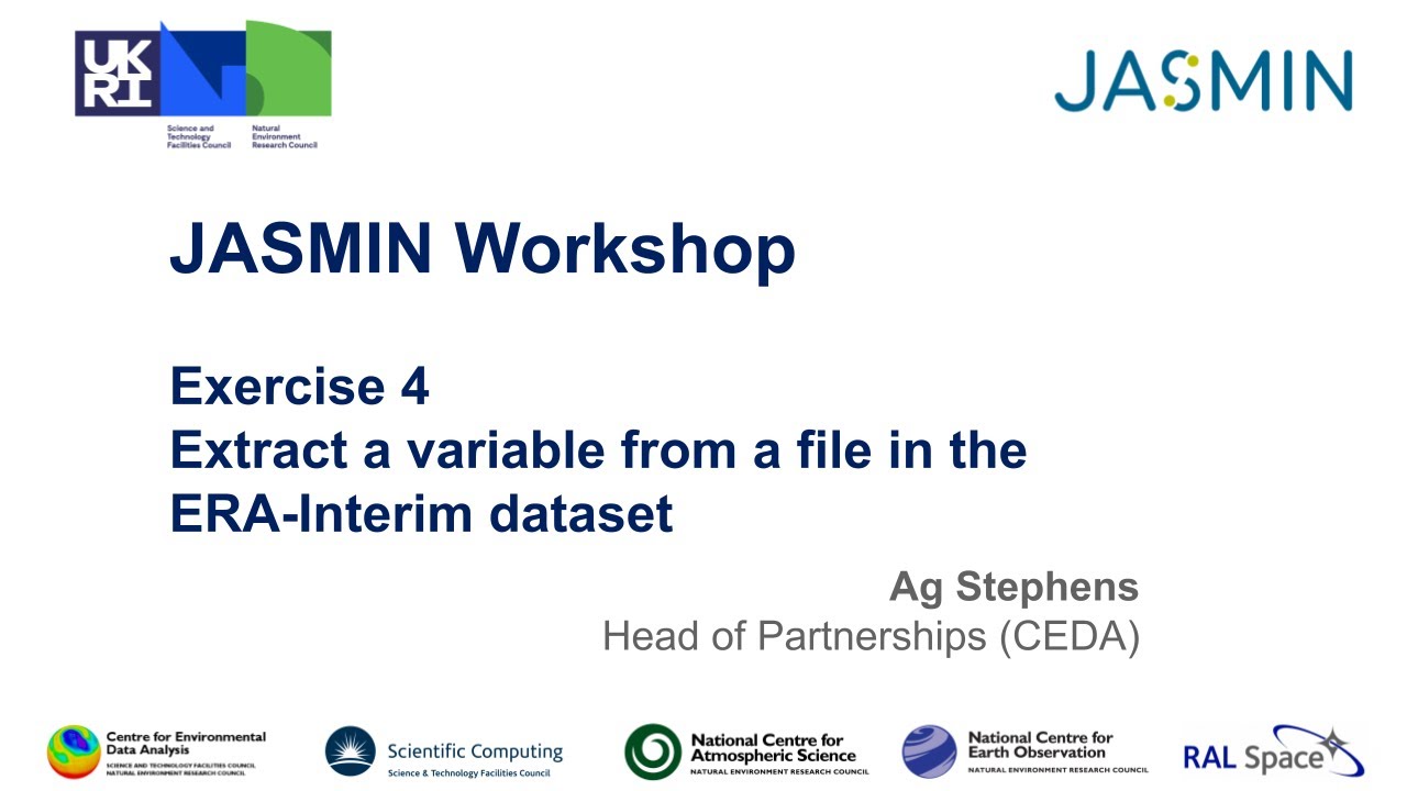 Ex04 Extracting a variable from a file in the CEDA Archive - Introduction to Task - YouTube