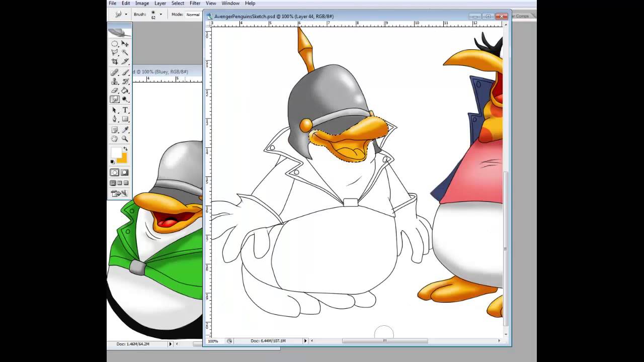 Lolo's Paint Burg: Avenger Penguins Coloring Speed Paint - YouTube