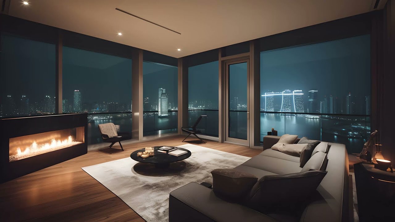 Singapore Luxury High Rise Condo Ambience - Lofi Music Chill Beats to ...