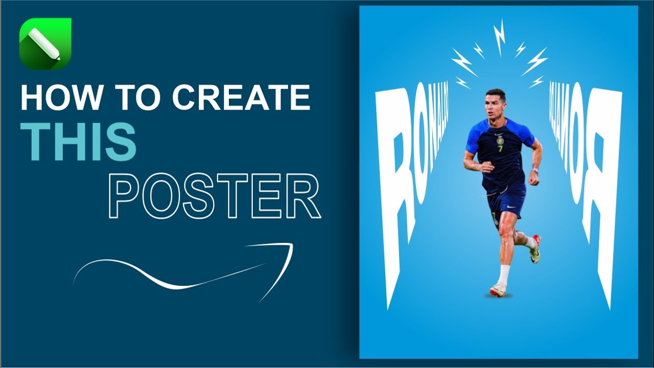 How To Create Typography Poster Design Ronaldo - Football Poster Design ...