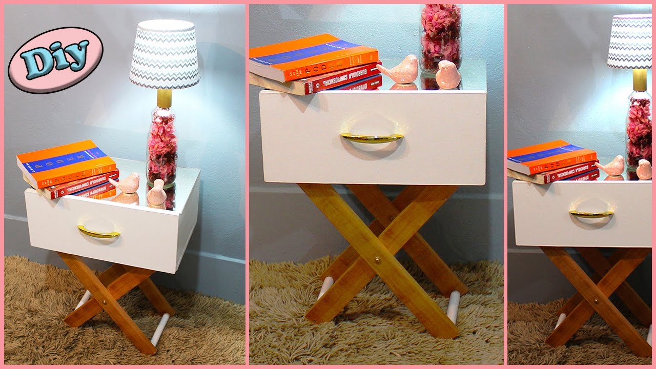 Como Fazer Mesa de Cabeceira com Sobras de Roupeiro. Diy Faça Você ...
