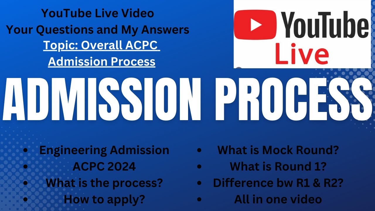 ACPC Engineering Admission Process: Questions & Answers - YouTube
