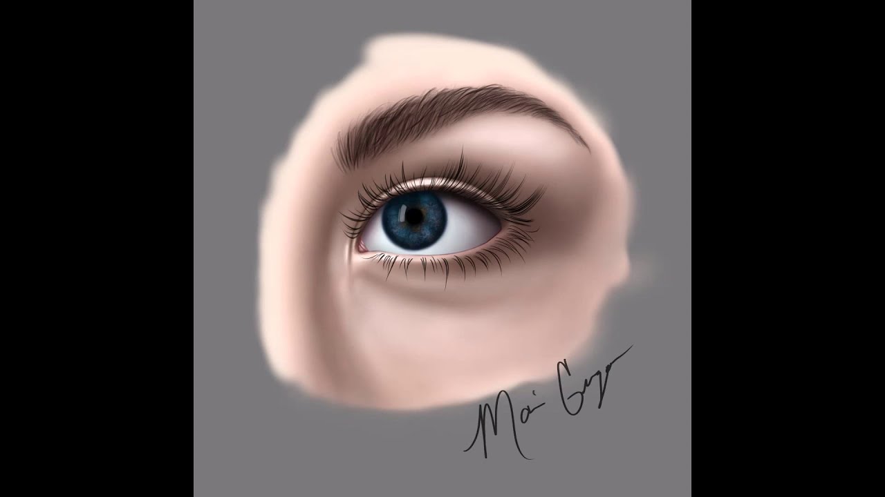Eye painted in Procreate - YouTube