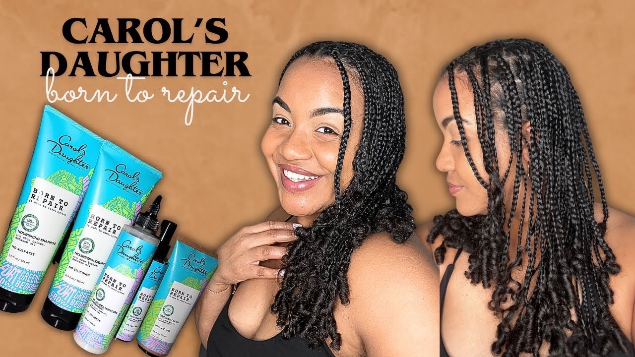 Mini Braids on 3c Natural Hair using Carols Daughter Born To Repair ...