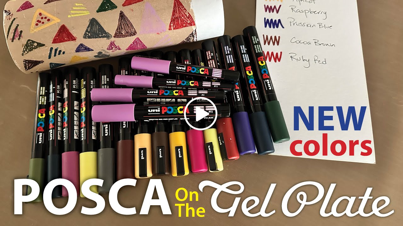 NEW Posca Pen Colors on the Gel Plate–Tutorial Tidbits - YouTube