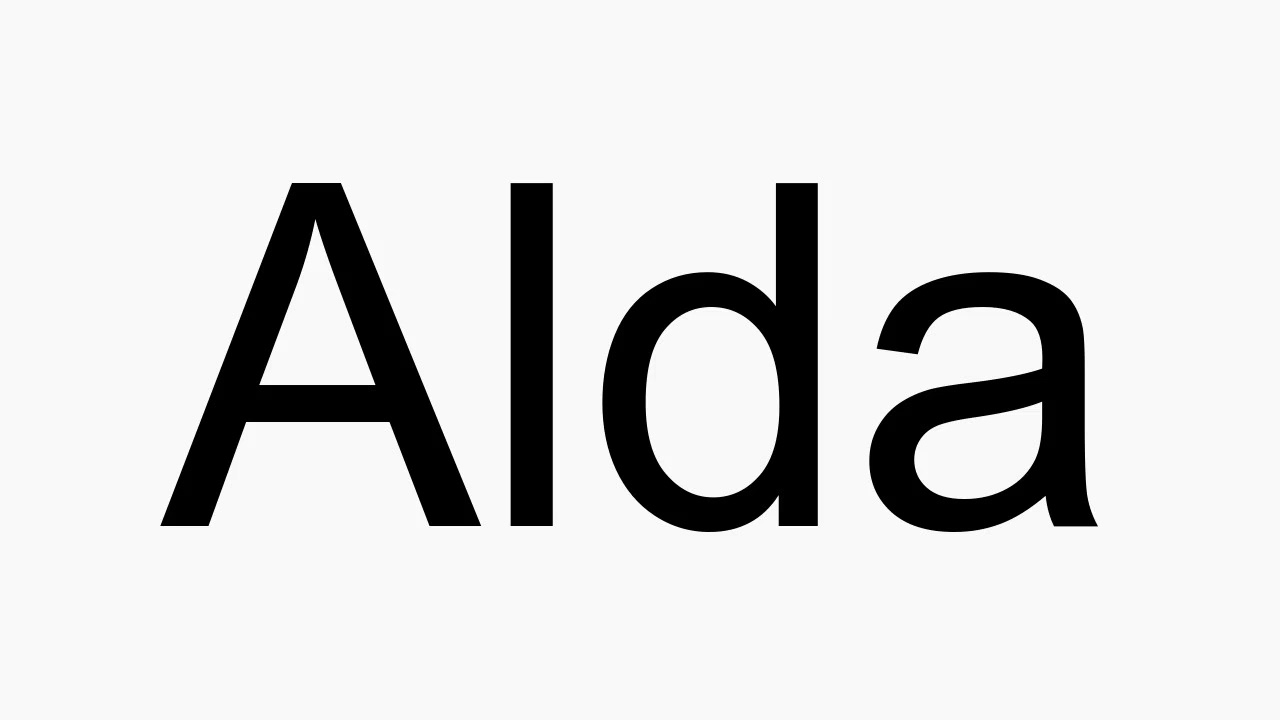 How to pronounce Alda - YouTube