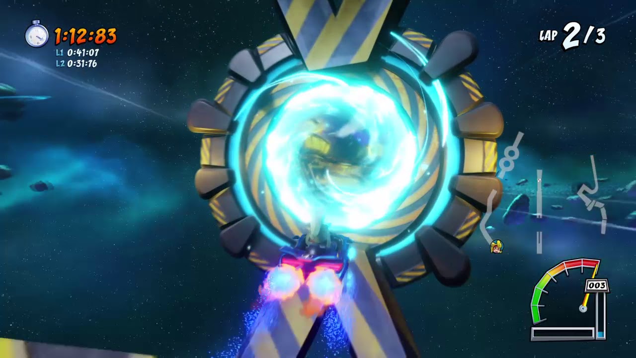 Crash Team Racing: Nitro Fueled - Hyper Spaceway 1:48.64 - YouTube