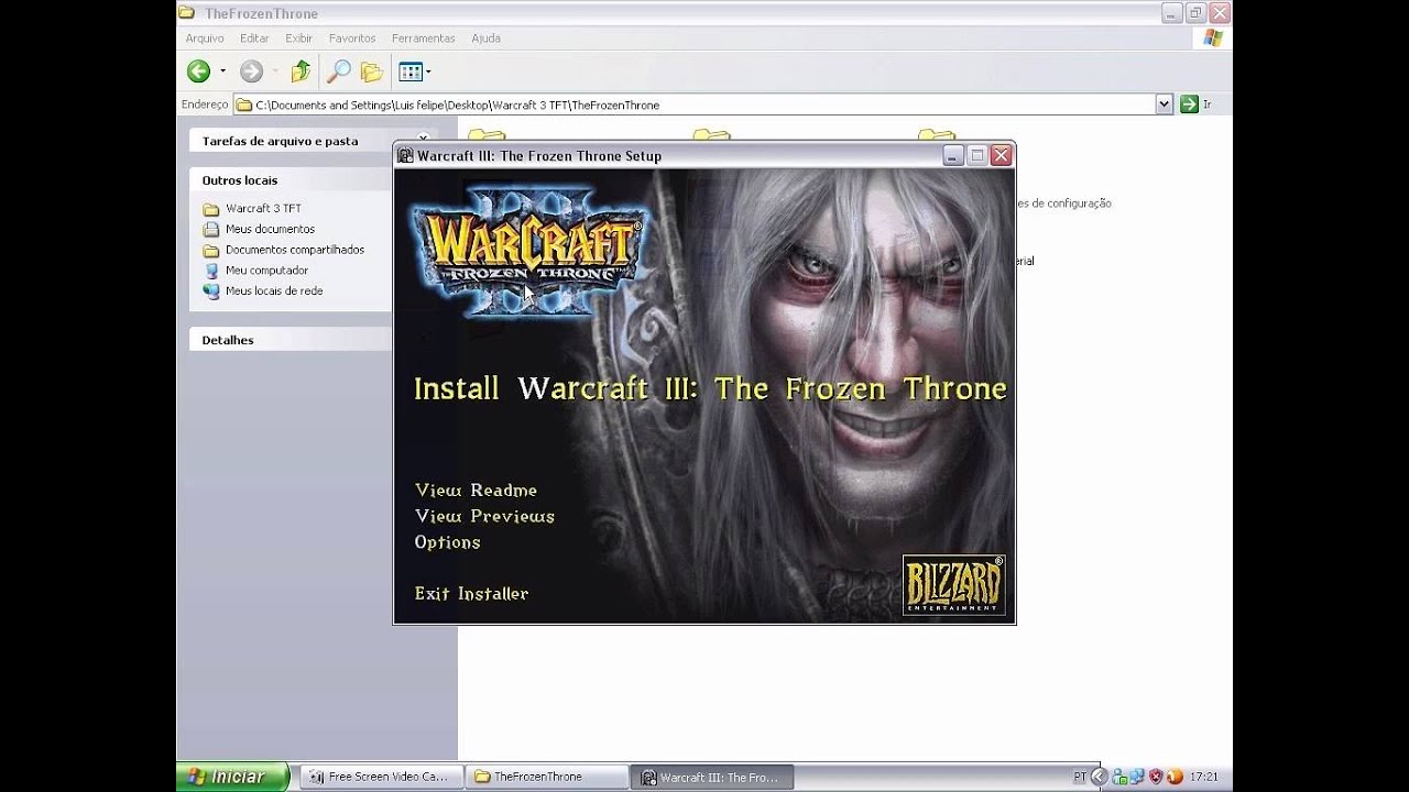 Tutorial de instalação Warcraft 3 : Frozen Throne - YouTube