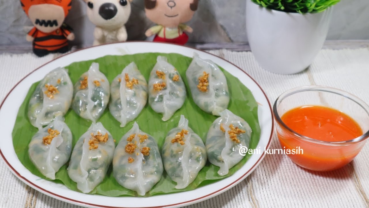 Resep Choipan Isi Daun Kucai Kulit Transparan - YouTube