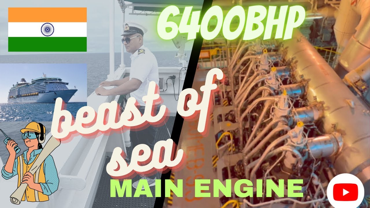 Beast of sea | ship engine 😊| Main engine overview | 6400 bhp engine| # ...