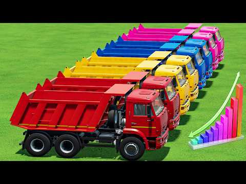 TRUCKS OF COLORS! HARD ROAD AND Kamaz Truck + 10 TON Colored CORN Delivery  – Farming Simulator 22