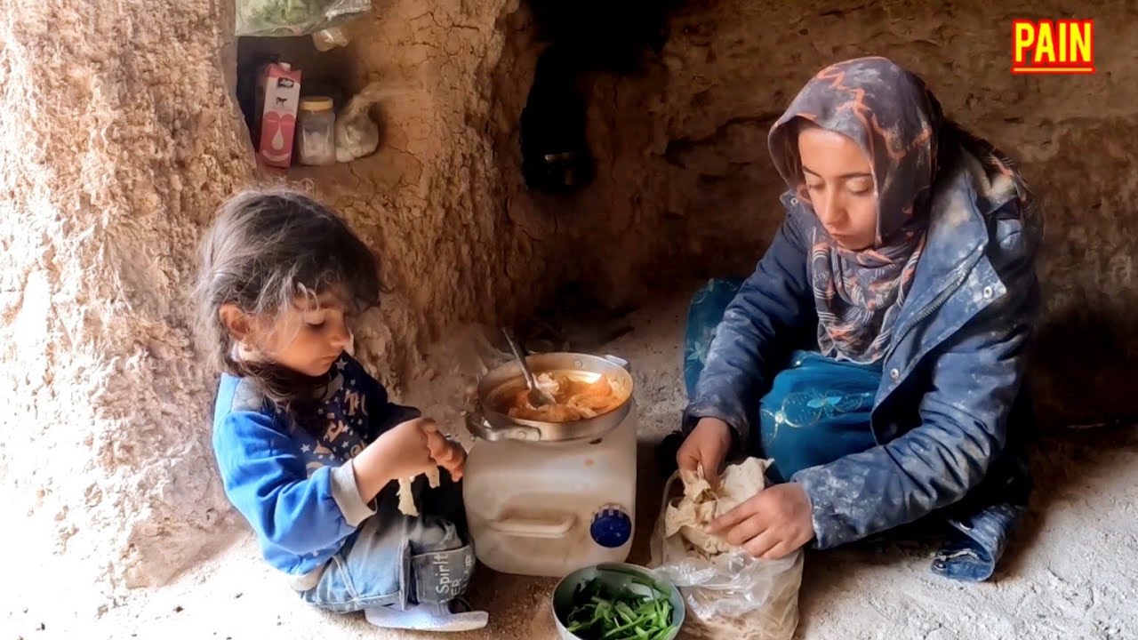 Aqdas and Her Daughter: Life in the Mountain Caves: Food and Pottery ...