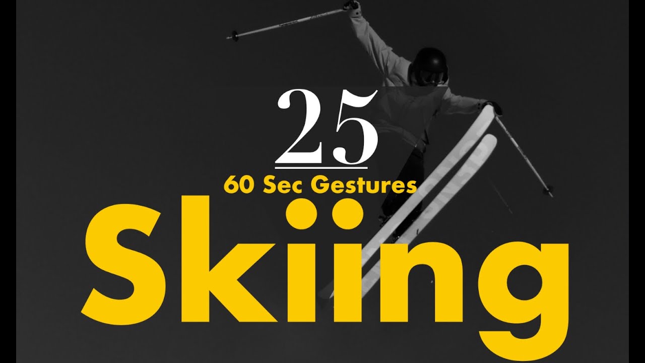 Practice Drawing Gestures - Skiing (25 poses * 60 seconds) - YouTube