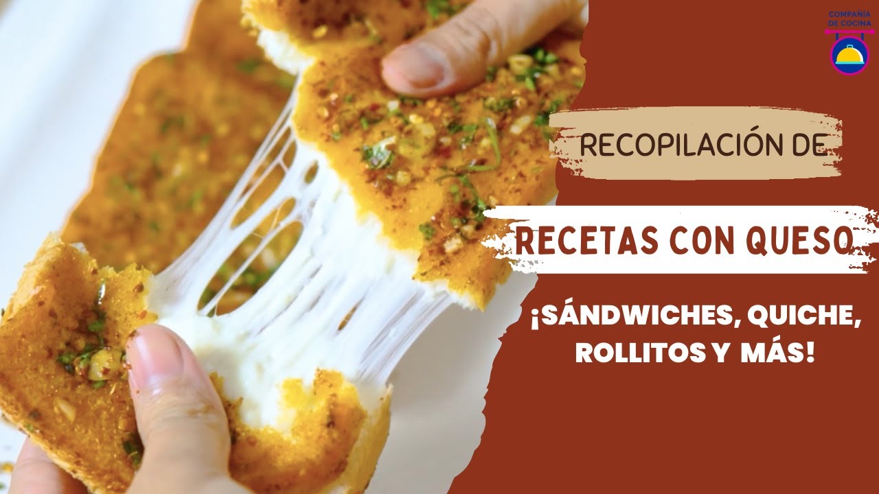 5 RECETAS CON QUESO | Bocadillos, tartas, rollitos y mucho más | 5 ...