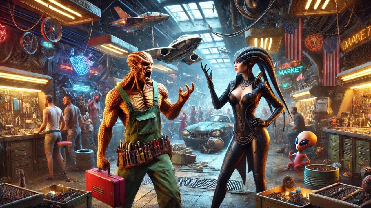 Alien Receptionist Transforms Human Mechanic and Creature for Rejecting ...